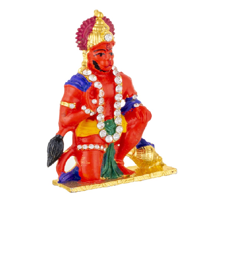 Red Sitting Hanuman Kulin Idol - Pick Use