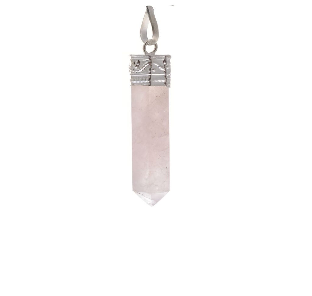 Rose Quartz Pencil Pendant Size Approx 35 mm - Pick Use