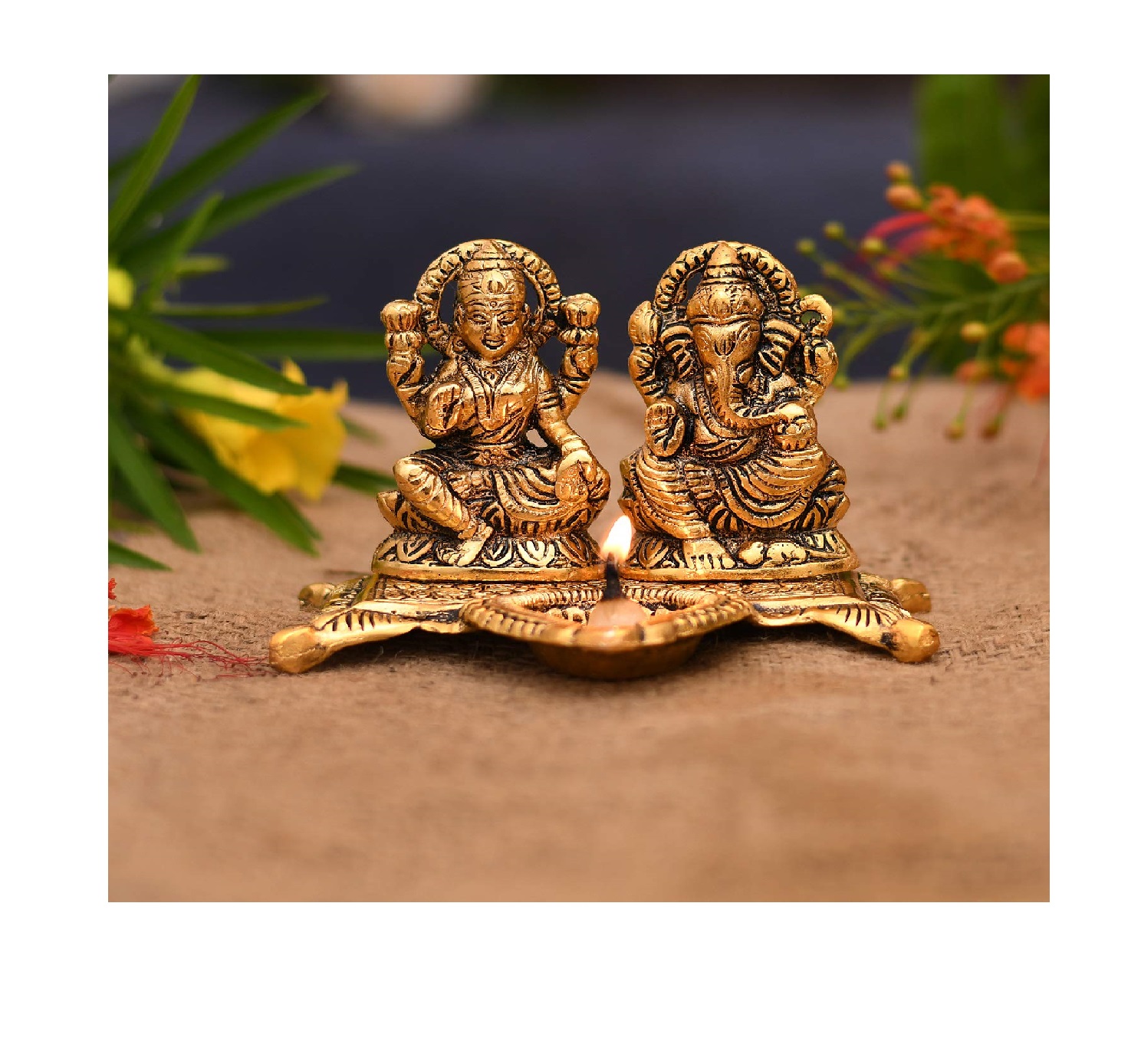 Laxmi Ganesh Diya Idol - Pick Use