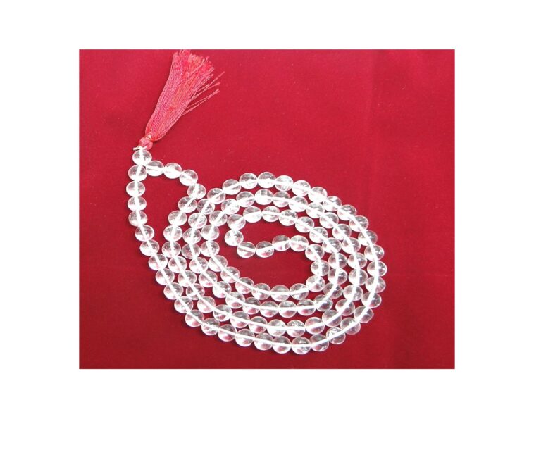 Original Sphatik Mala Clear Crystal Stone Mala - Pick Use