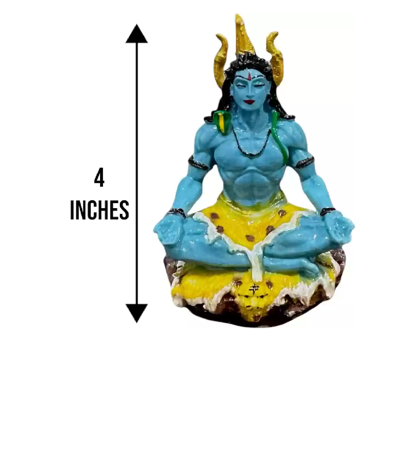 Shiv Sitting Colour Size Approx 4 inch - Pick Use
